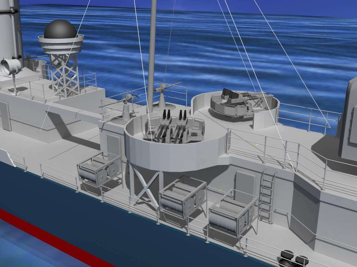 Gleaves Class Destroyer USS Ingraham DD444 - 3D Model by Dreamscape Studios