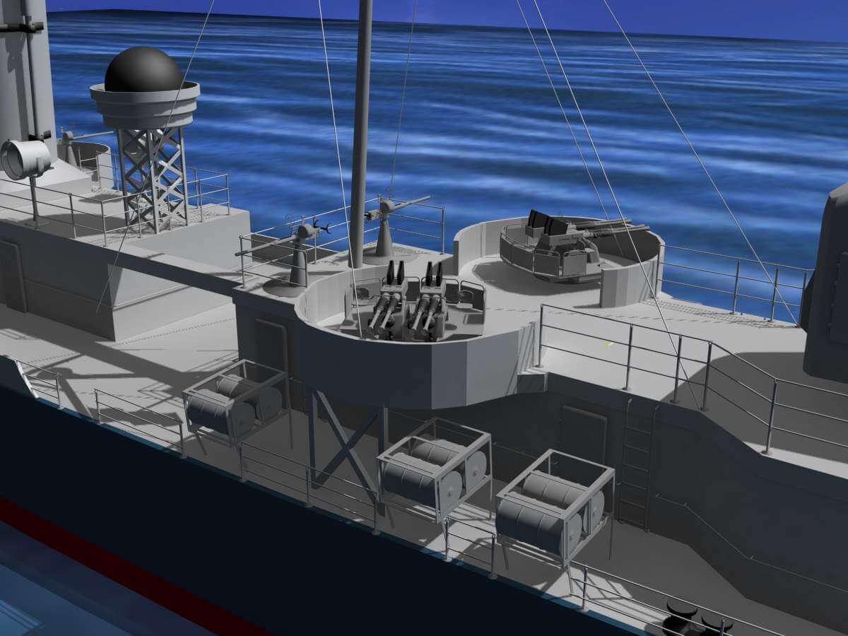 Gleaves Class Destroyer USS Landsdowne DD486 - 3D Model by Dreamscape ...