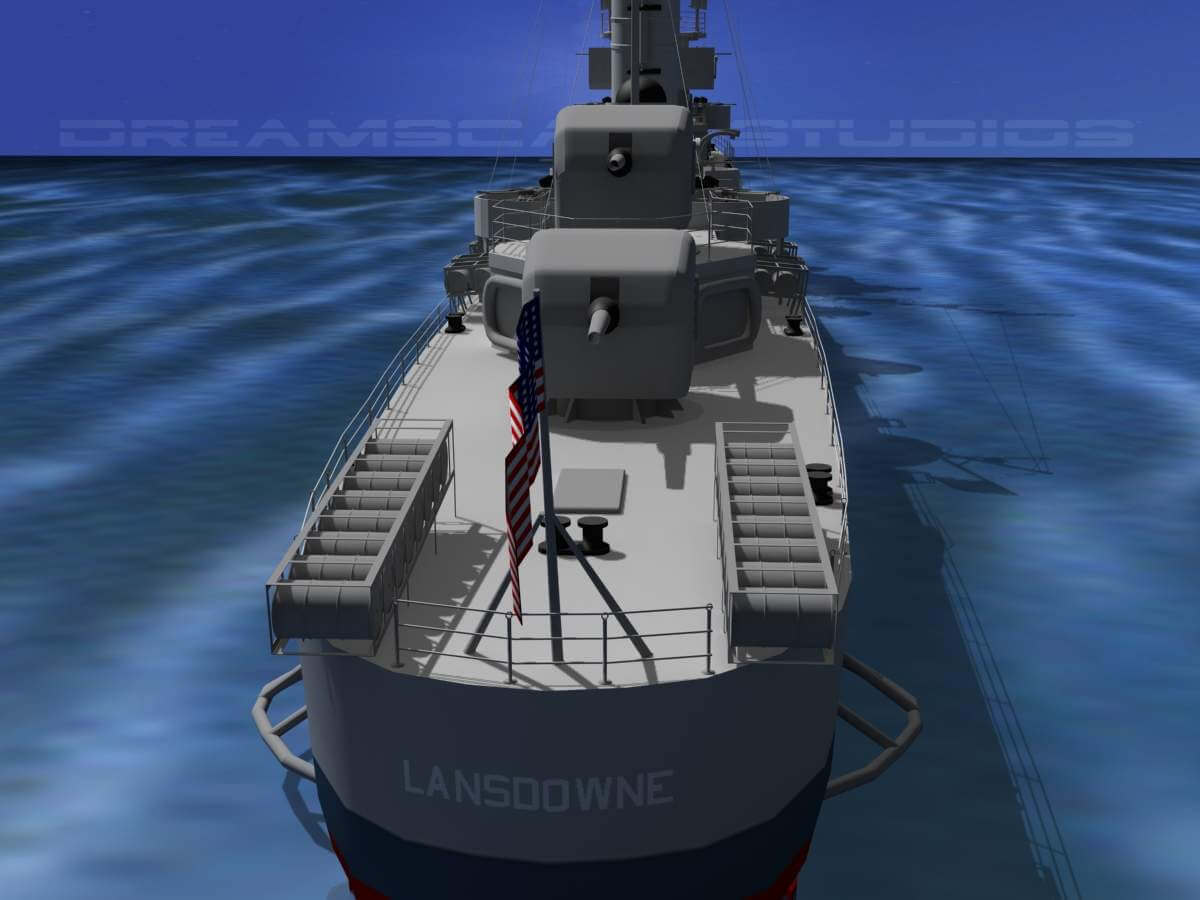 Gleaves Class Destroyer USS Landsdowne DD486 - 3D Model by Dreamscape ...