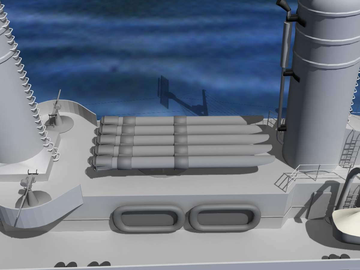 Gleaves Class Destroyer USS Stevenson DD645 - 3D Model by Dreamscape ...