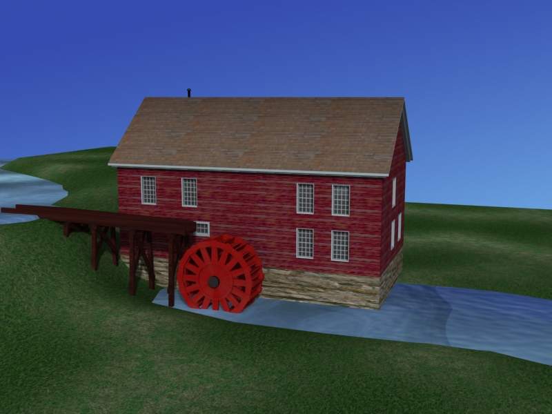 Grist Mill - 3D Model by Dreamscape Studios