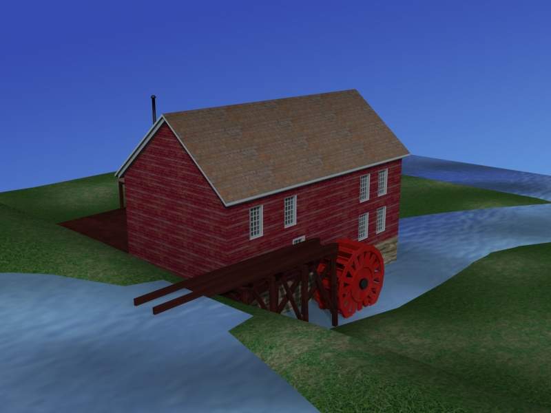 Grist Mill - 3D Model by Dreamscape Studios