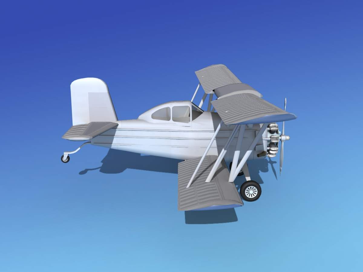 Grumman AgCat Bare Metal - 3D Model by Dreamscape Studios