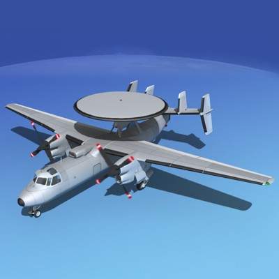 Grumman E-2C Hawkeye V00 3D Model by Dreamscape Studios