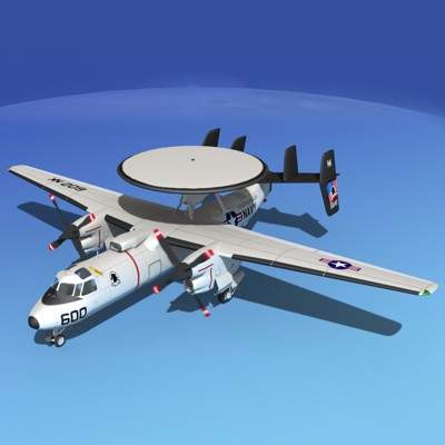 Grumman E-2C Hawkeye V01 3D Model by Dreamscape Studios