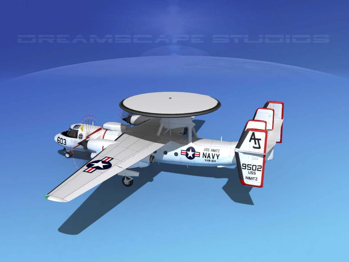 Grumman E-2C Hawkeye V03 3D Model by Dreamscape Studios