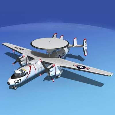 Grumman E-2C Hawkeye V03 3D Model by Dreamscape Studios