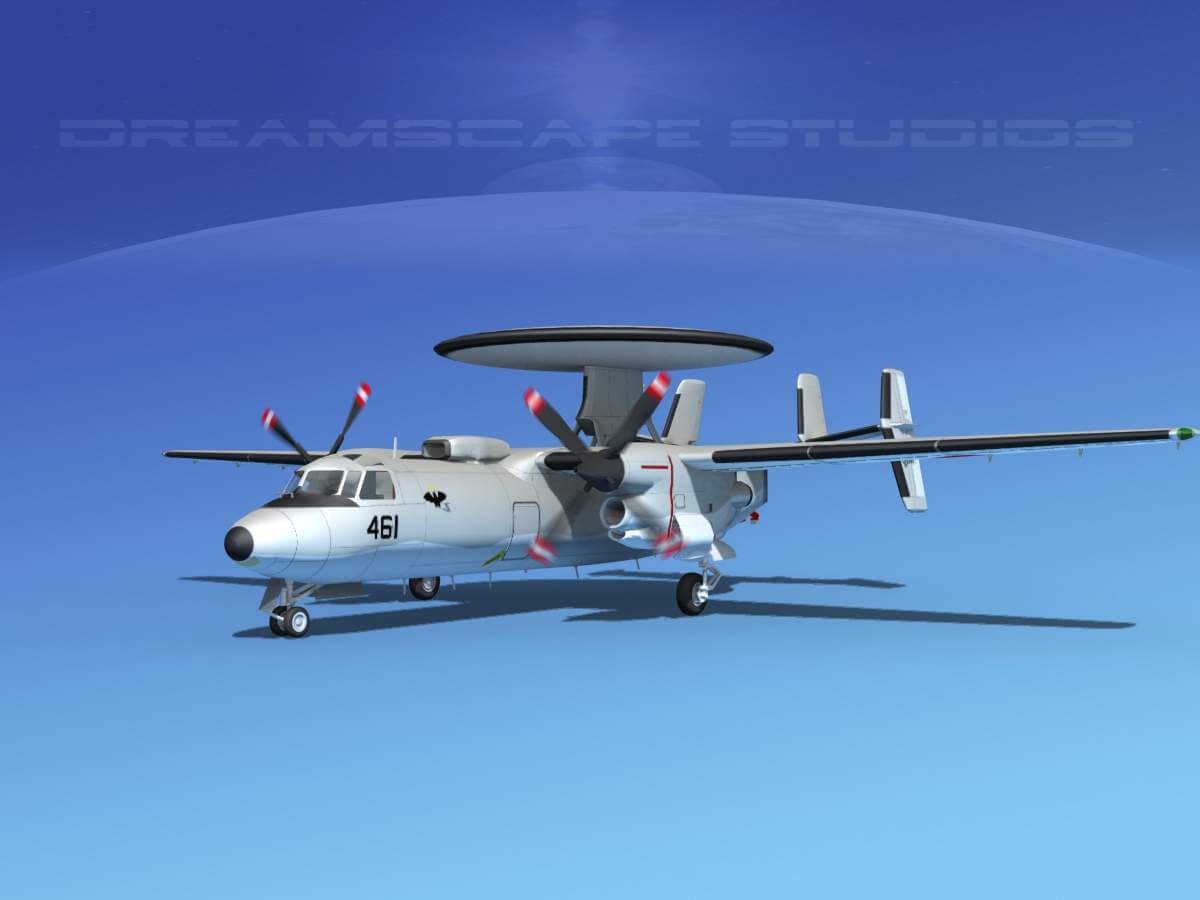 Grumman E-2C Hawkeye V19 3D Model by Dreamscape Studios