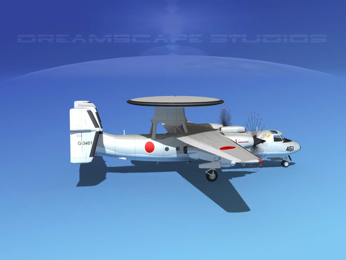 Grumman E-2C Hawkeye V19 3D Model by Dreamscape Studios