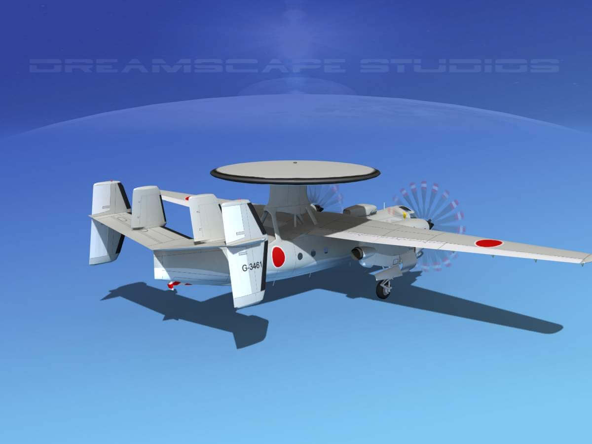 Grumman E-2C Hawkeye V19 3D Model by Dreamscape Studios