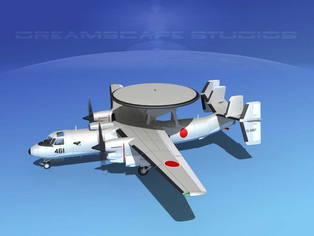 Grumman E-2C Hawkeye V19 3D Model by Dreamscape Studios