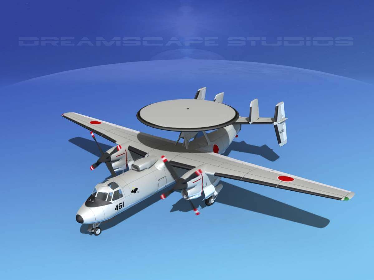 Grumman E-2C Hawkeye V19 3D Model by Dreamscape Studios