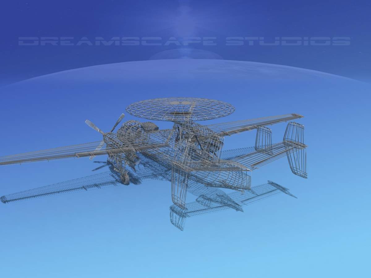 Grumman E-2C Hawkeye V19 3D Model by Dreamscape Studios
