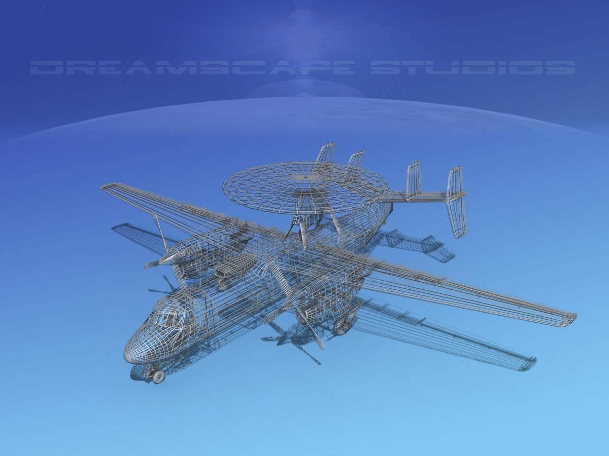 Grumman E-2C Hawkeye V19 3D Model by Dreamscape Studios