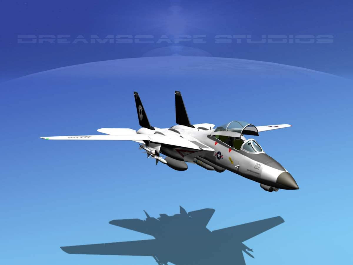 Grumman F-14-D Tomcat T14a VF14 3D Model by Dreamscape Studios