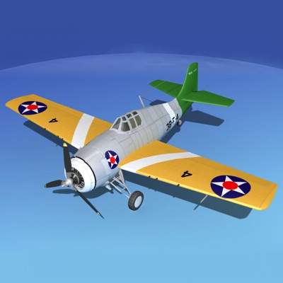 Grumman F-4F3 Wildcat V04 3D Model by Dreamscape Studios