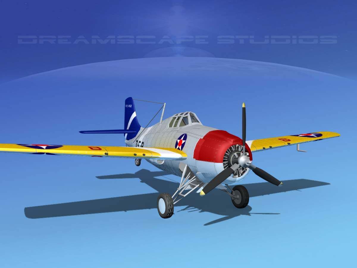 Grumman F-4F3 Wildcat V07 3D Model by Dreamscape Studios