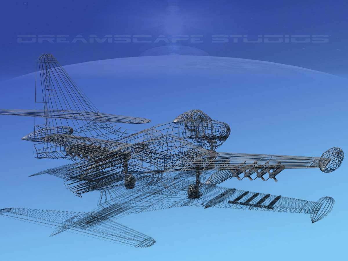 Grumman F9F-5 Panther USMC V01 3D Model by Dreamscape Studios