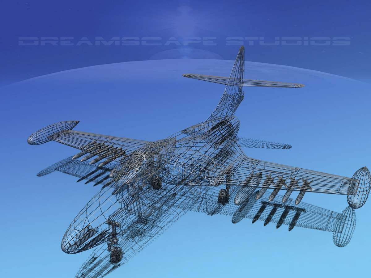 Grumman F9F-5 Panther USMC V04 3D Model by Dreamscape Studios