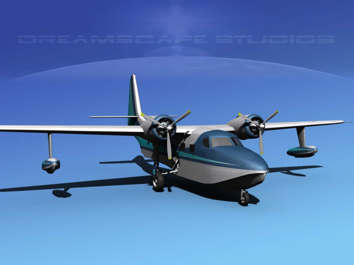 Grumman G-73 Mallard V08 3D Model by Dreamscape Studios