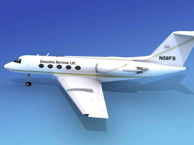 Grumman Gulfstream G-II V05 3D Model by Dreamscape Studios