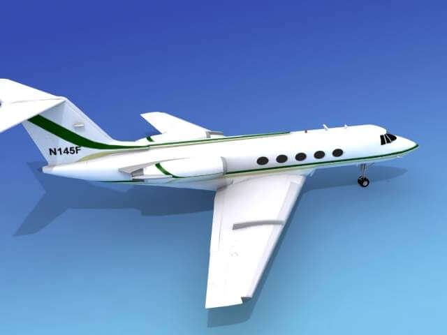 Grumman Gulfstream G-II V07 3D Model by Dreamscape Studios