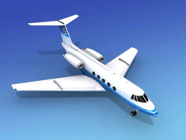 Grumman Gulfstream G-II V12 3D Model by Dreamscape Studios
