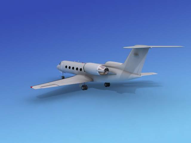 Grumman Gulfstream IV Bare Metal - 3D Model by Dreamscape Studios
