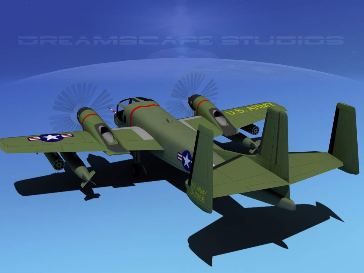 Grumman OV-1D Mohawk V01 3D Model by Dreamscape Studios