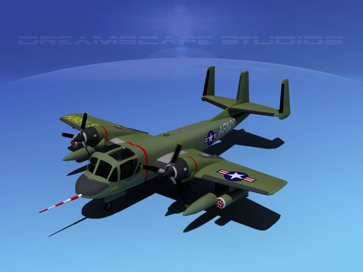 Grumman OV-1D Mohawk V01 3D Model by Dreamscape Studios