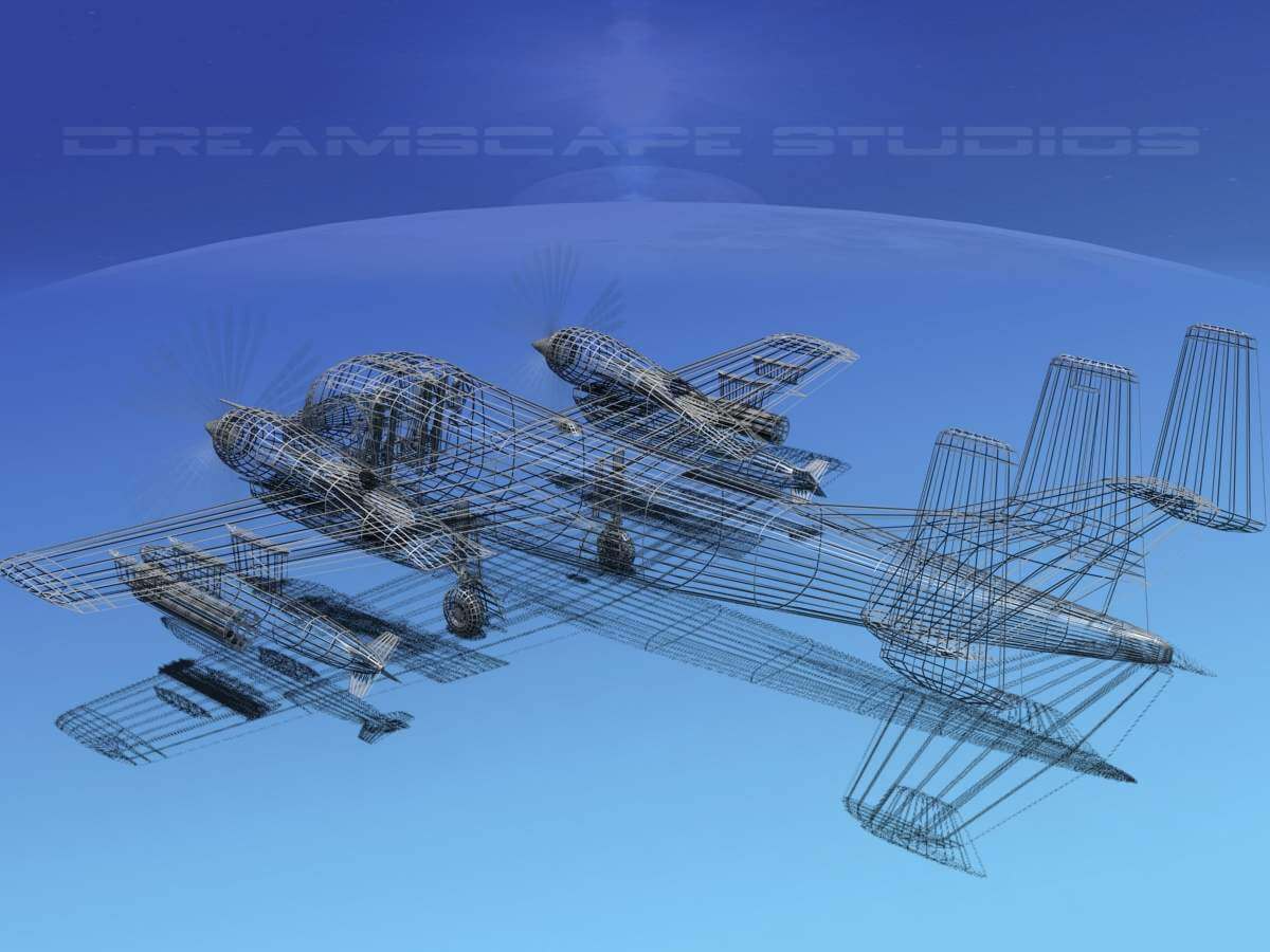 Grumman OV-1D Mohawk V02 3D Model by Dreamscape Studios