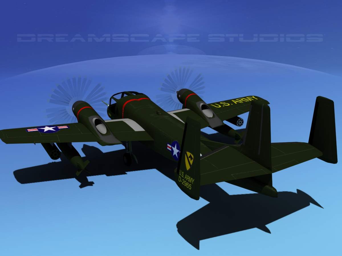 Grumman OV-1D Mohawk V03 3D Model by Dreamscape Studios