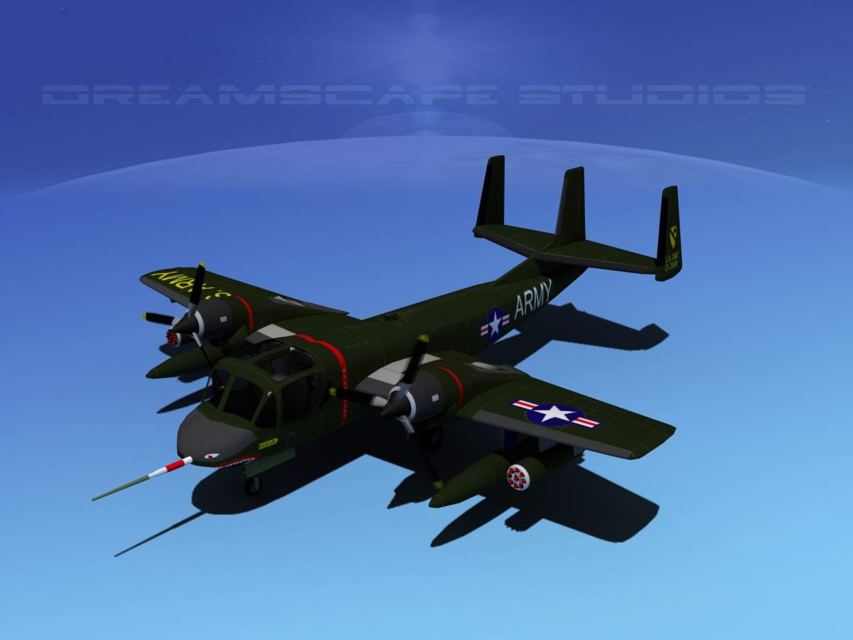 Grumman OV-1D Mohawk V03 3D Model by Dreamscape Studios