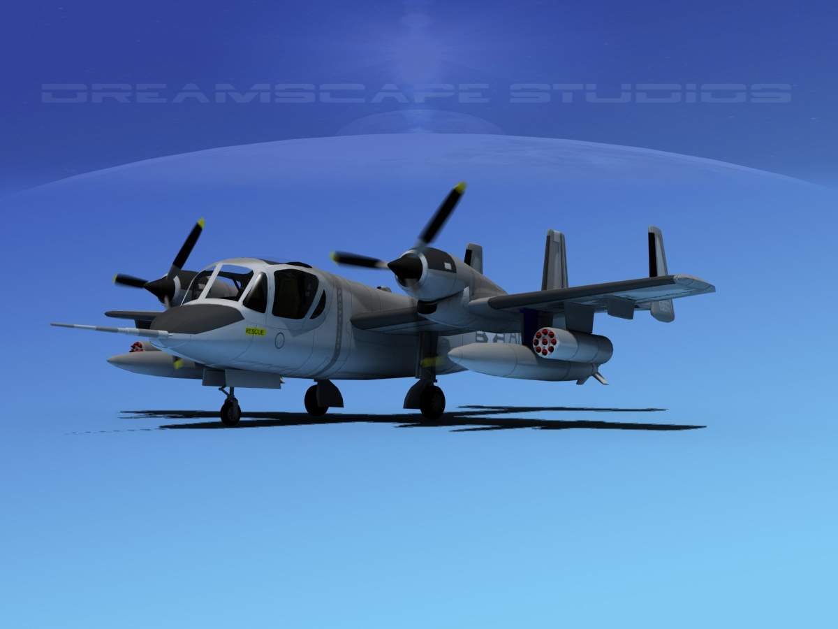 Grumman OV-1D Mohawk V07 3D Model by Dreamscape Studios