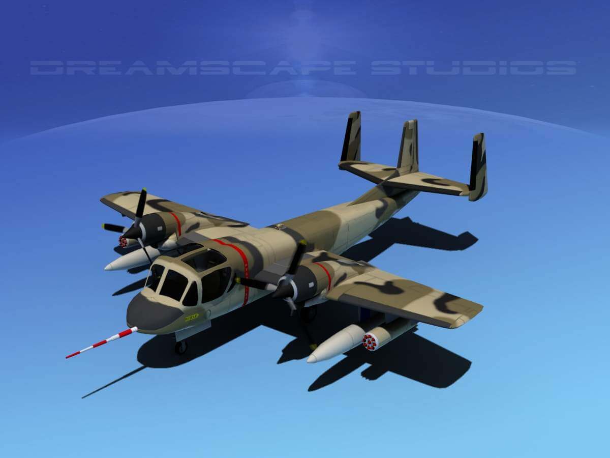 Grumman OV-1D Mohawk V10 3D Model by Dreamscape Studios