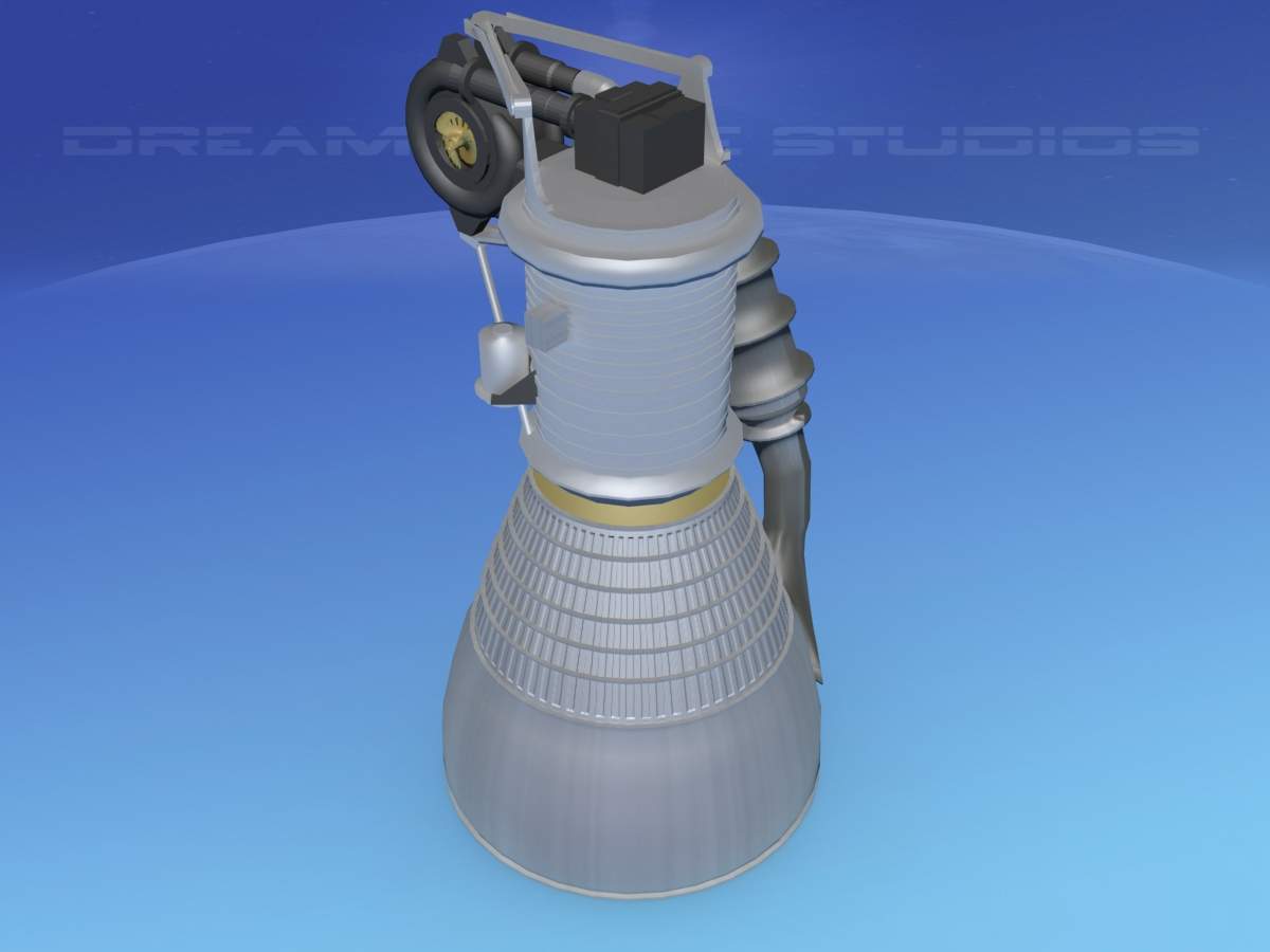H-1 Saturn Rocket Engine 3D Model by Dreamscape Studios