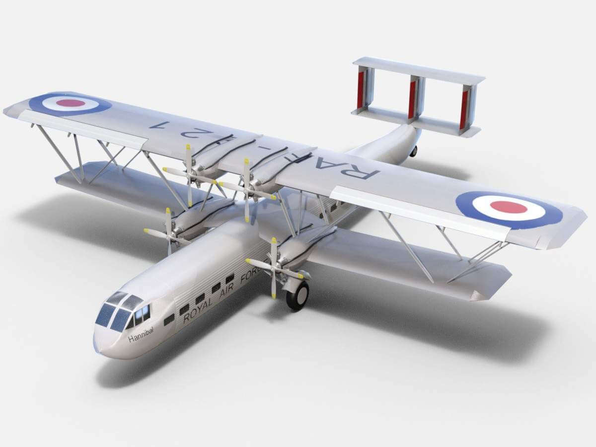 Handley Page HP-42 Hannibal V03 3D Model by Dreamscape Studios
