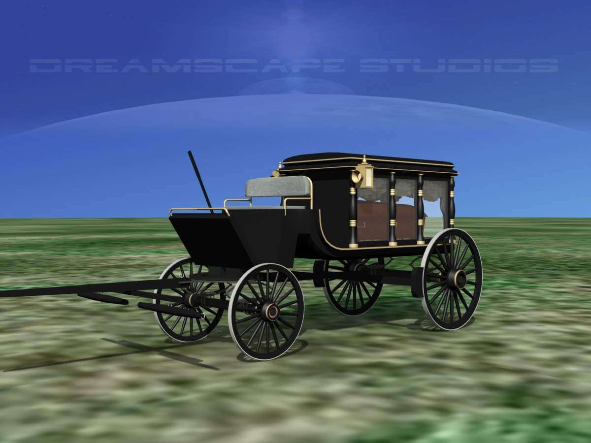 Horse Drawn Hearse - 3D Model by Dreamscape Studios