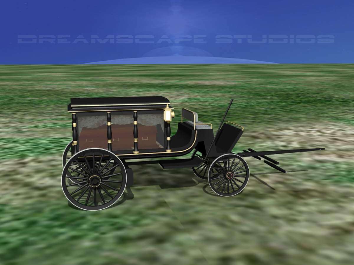 Horse Drawn Hearse - 3D Model by Dreamscape Studios