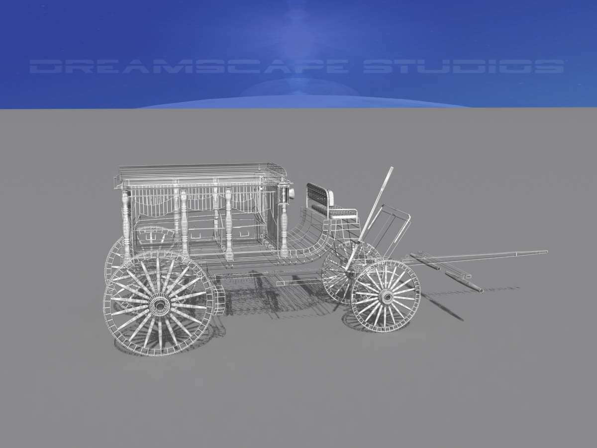 Horse Drawn Hearse - 3D Model by Dreamscape Studios