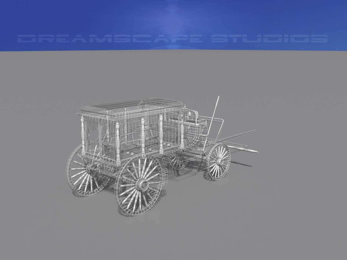 Horse Drawn Hearse - 3D Model by Dreamscape Studios