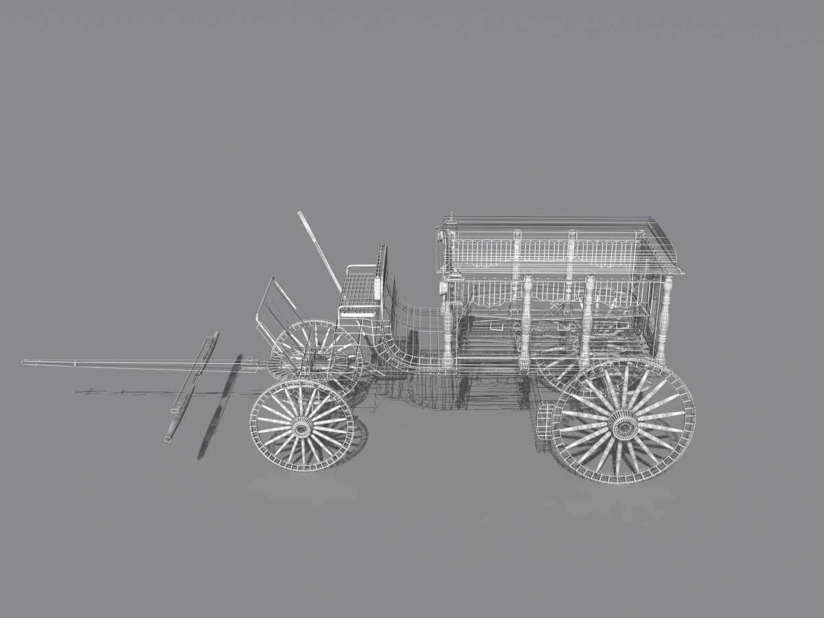 Horse Drawn Hearse - 3D Model by Dreamscape Studios