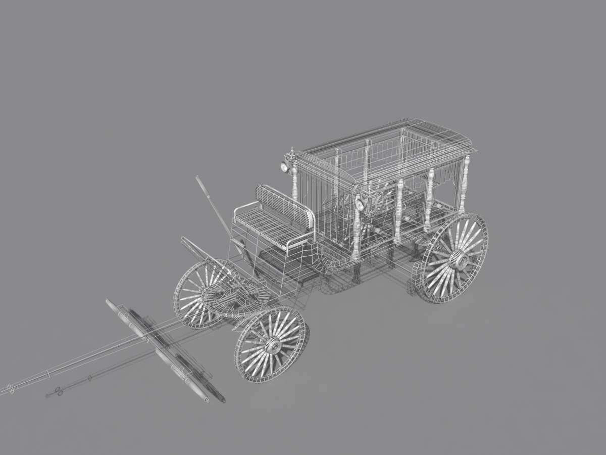 Horse Drawn Hearse - 3D Model by Dreamscape Studios