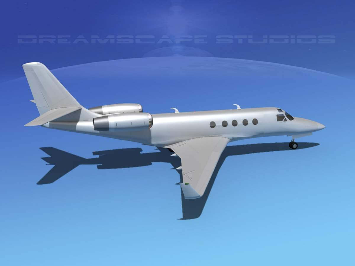 IAI Astra Jet Bare Metal - 3D Model by Dreamscape Studios