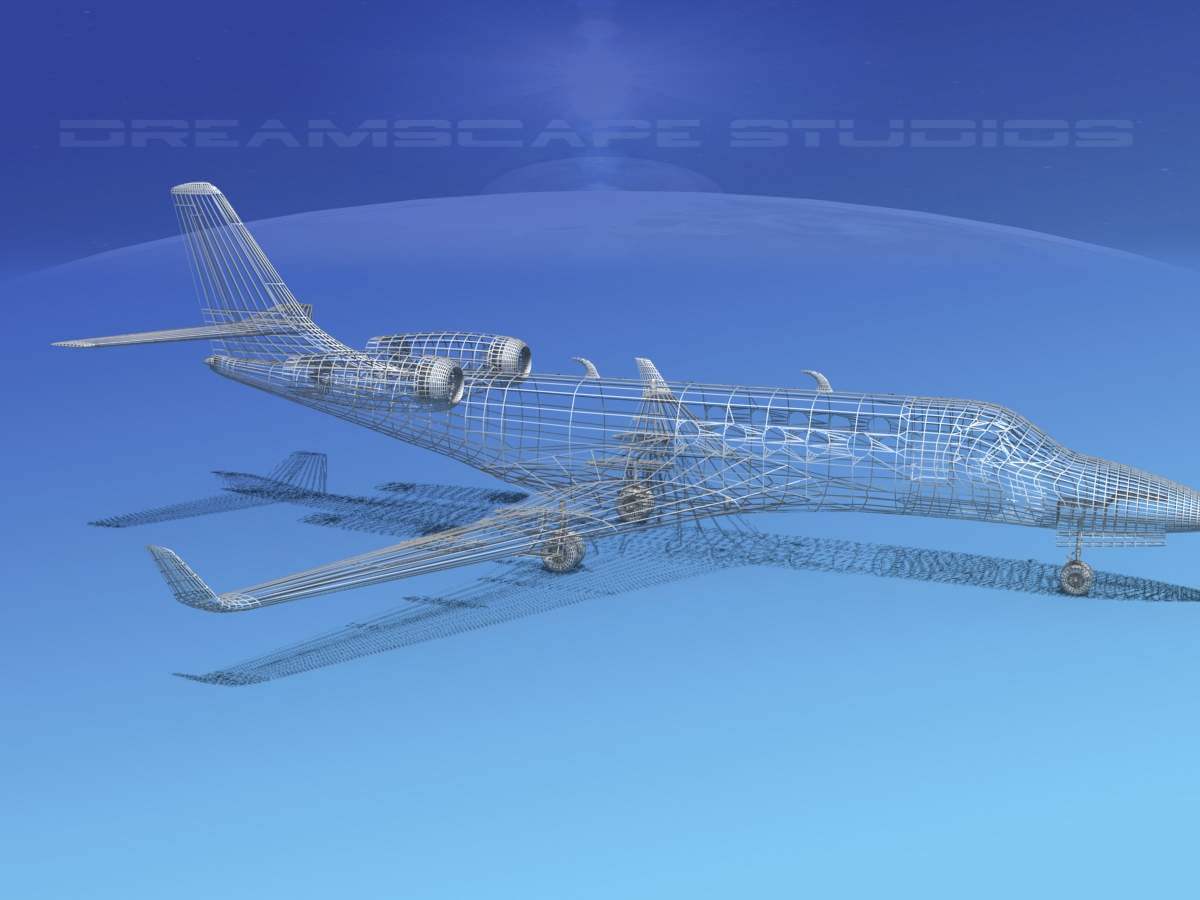 IAI Astra Jet Bare Metal - 3D Model by Dreamscape Studios