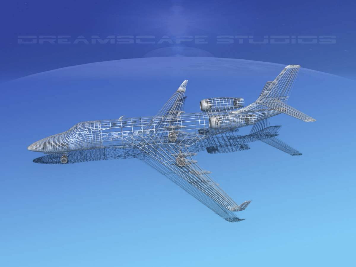 IAI Astra Jet Bare Metal - 3D Model by Dreamscape Studios