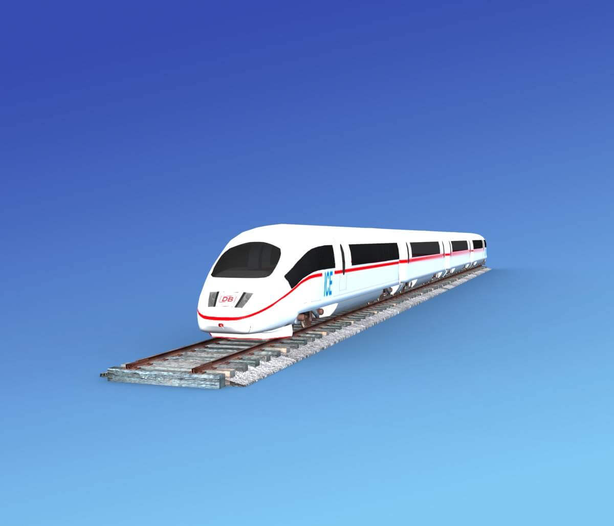 ICE High Speed Passenger Train - 3D Model by Dreamscape Studios