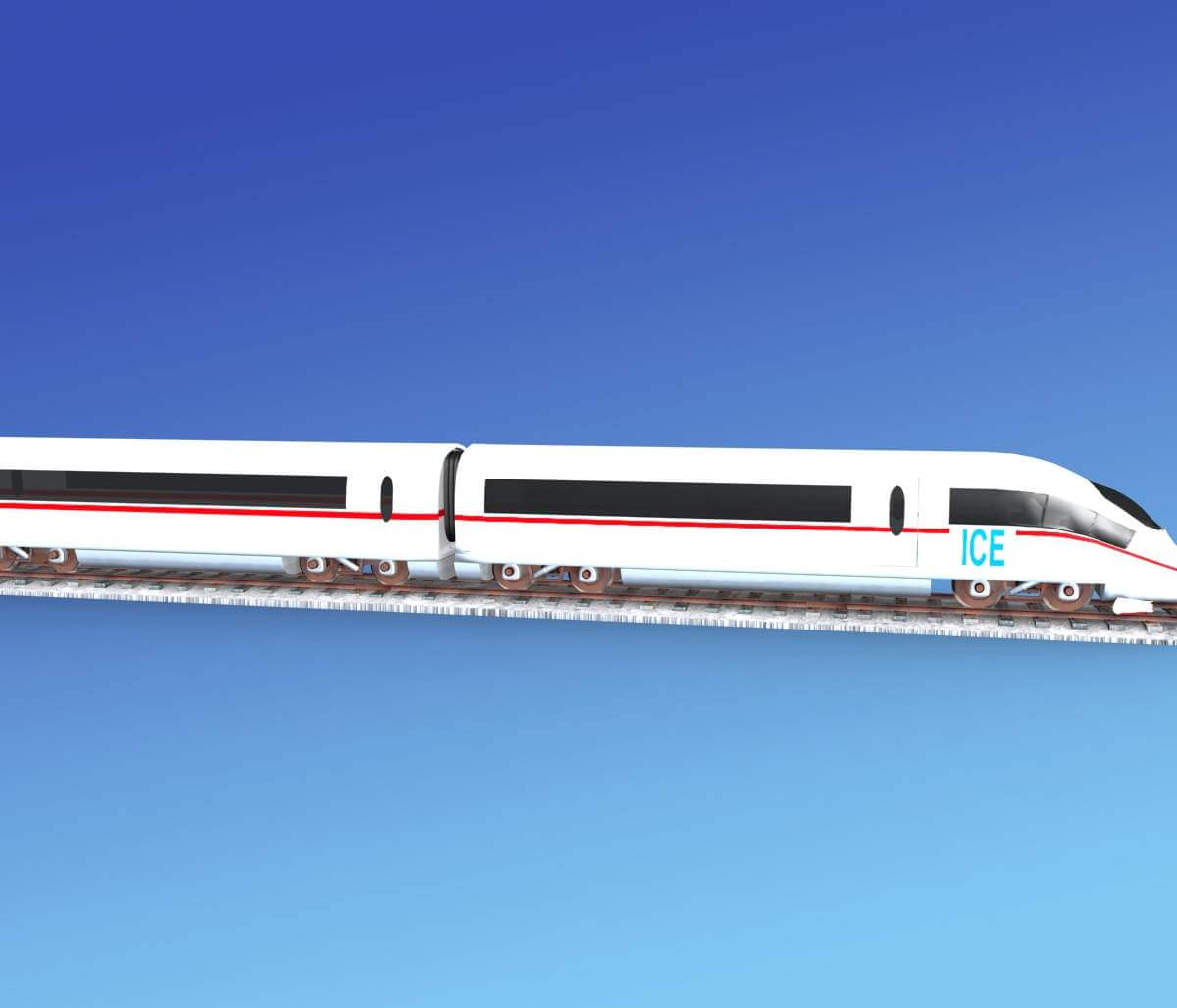 ICE High Speed Passenger Train - 3D Model by Dreamscape Studios