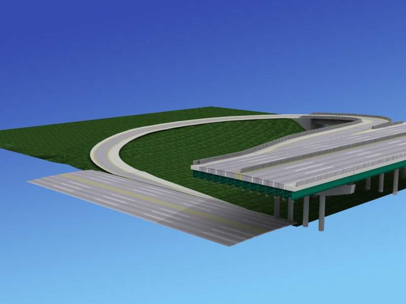 Interstate On-Ramp 3D Model by Dreamscape Studios
