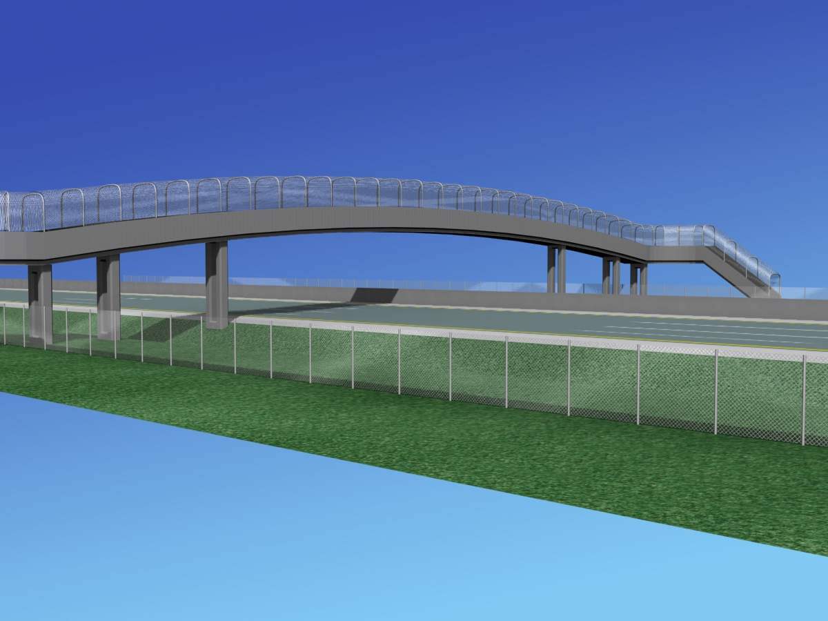 Interstate Pedestrian Bridge - 3D Model by Dreamscape Studios